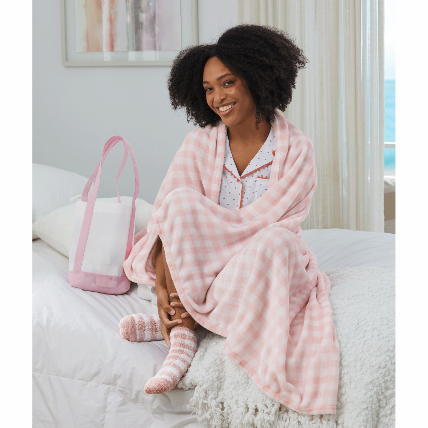Tote, Throw & Socks Gift Set | Healthy Living