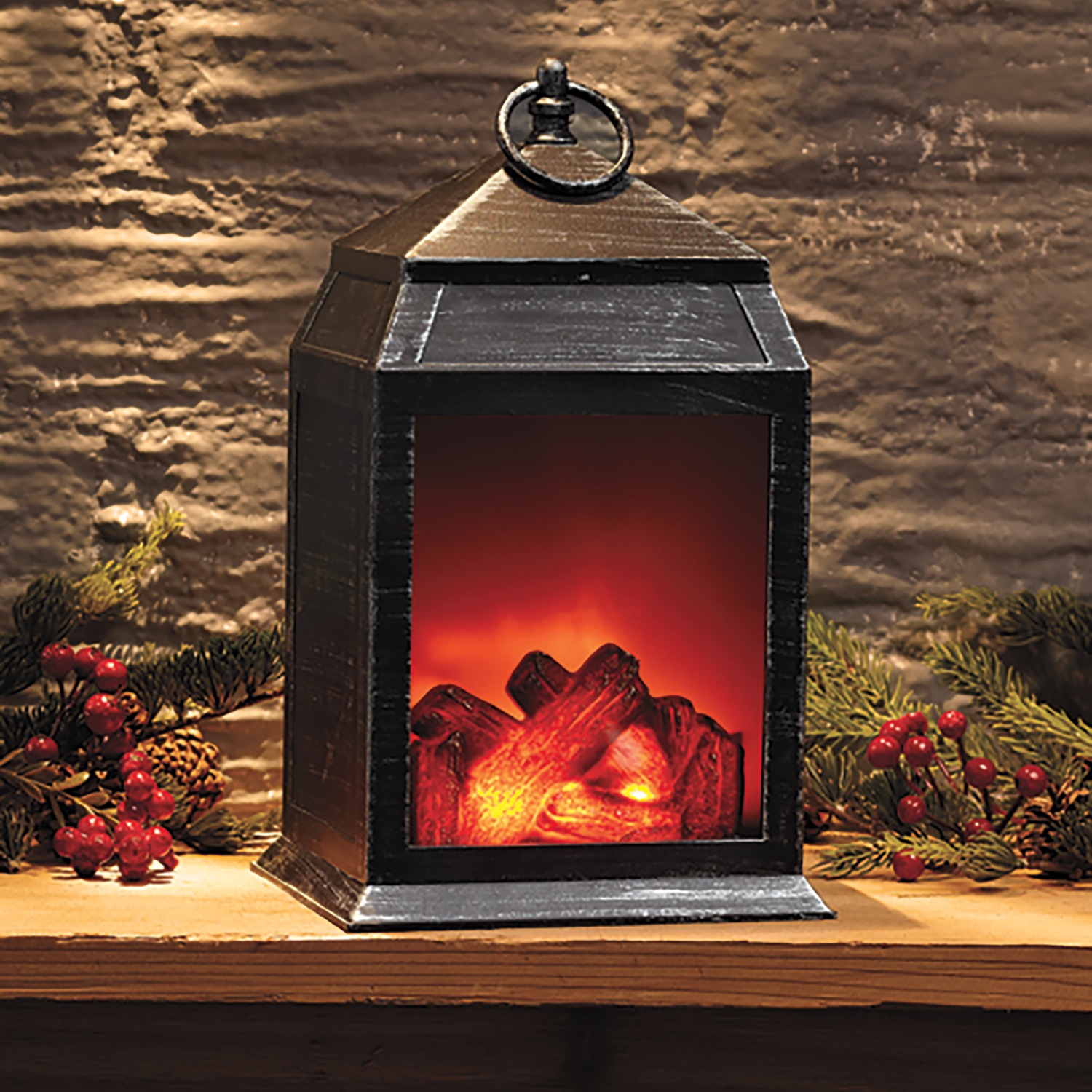 Flameless Fireplace Lantern | Healthy Living